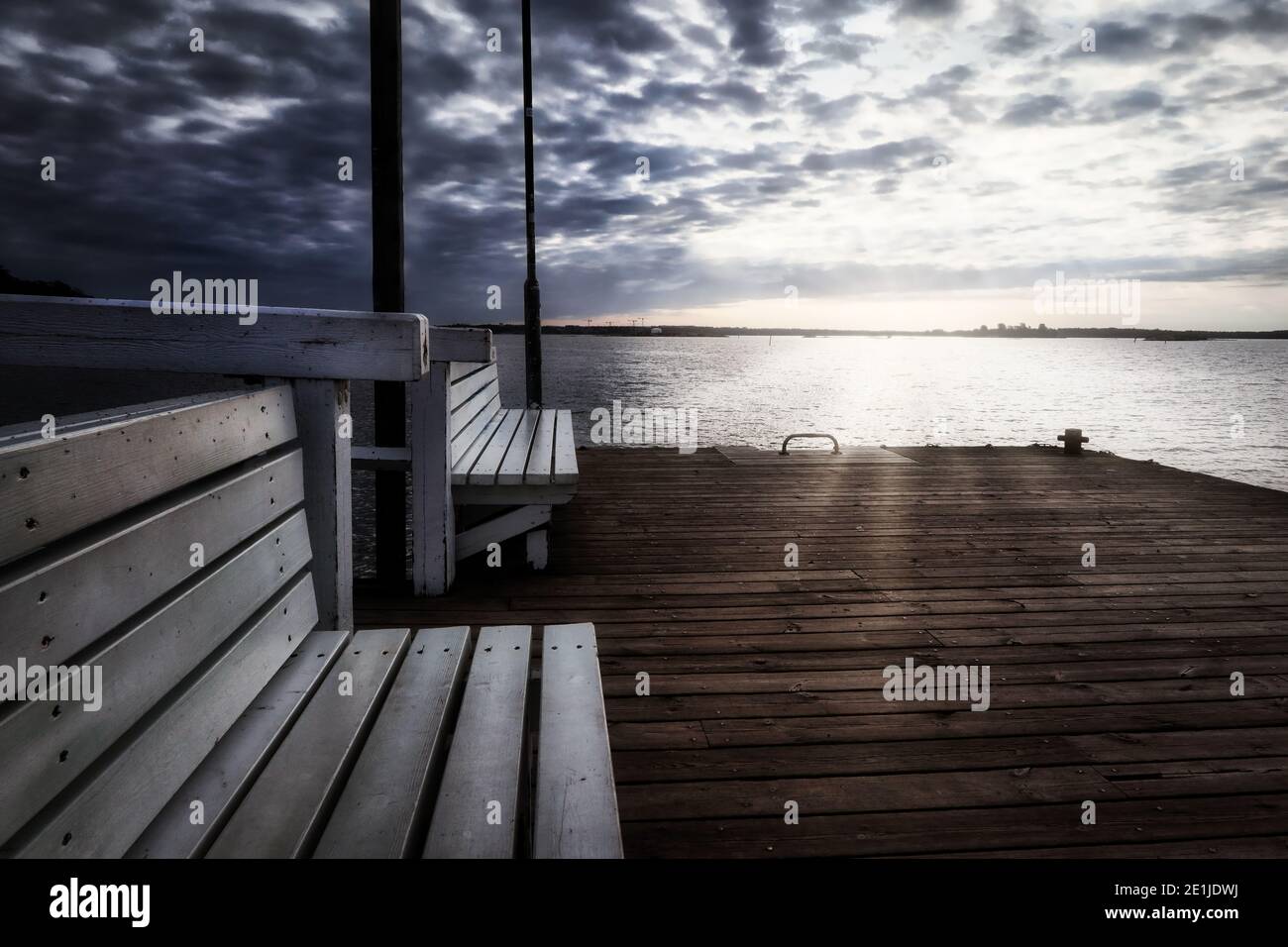 Moonlight water dock hi-res stock photography and images - Alamy