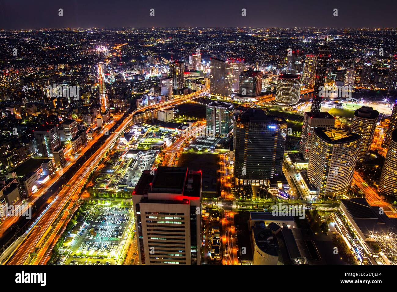 colorful night cityscape view Stock Photo - Alamy