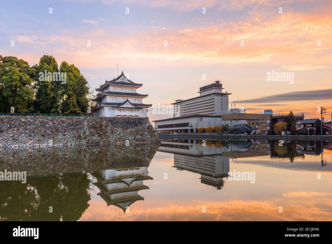 Nagoya, Japan castle moat at twilight Stock Photo - Alamy