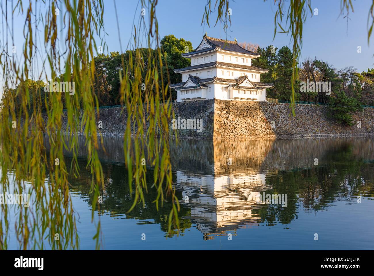 Nagoya, Japan castle moat at twilight Stock Photo - Alamy
