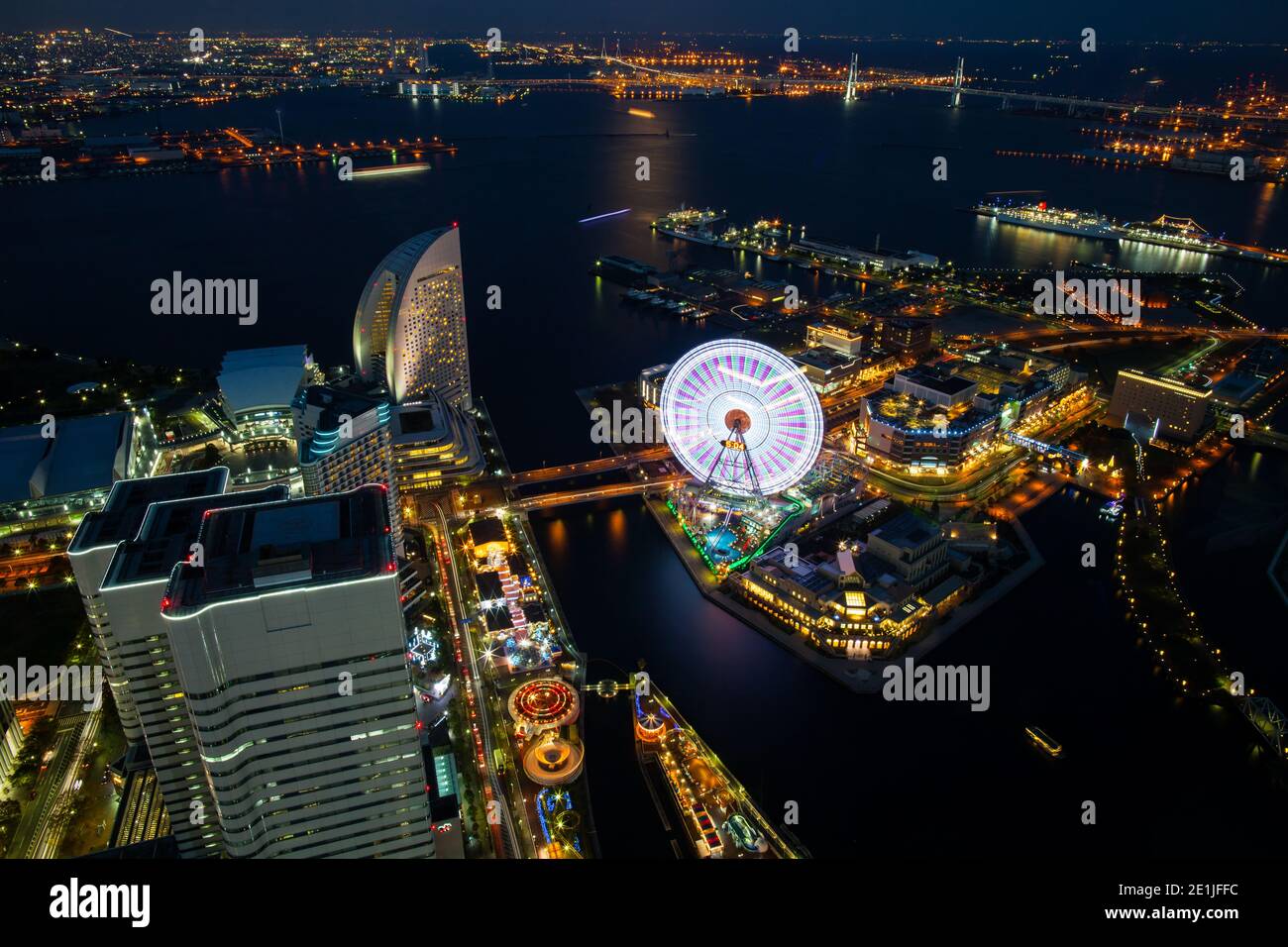 colorful night cityscape view Stock Photo - Alamy