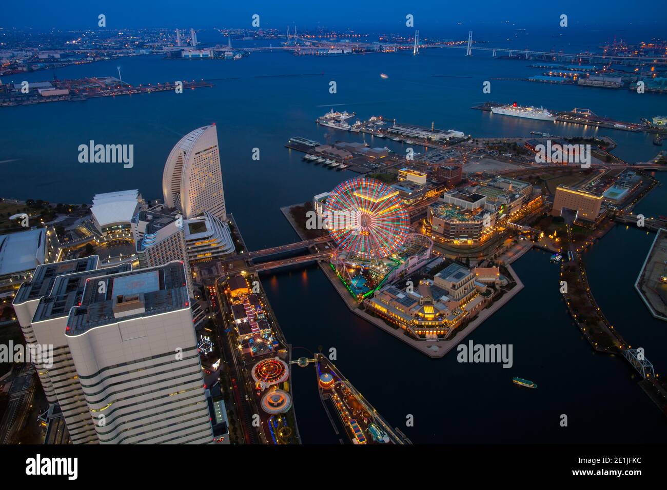 colorful night cityscape view Stock Photo - Alamy
