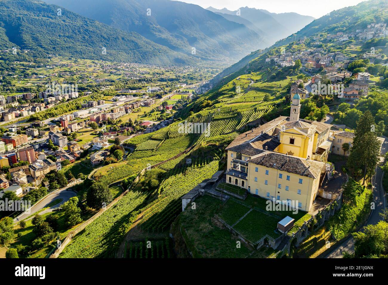 Aerial view of sondrio hi-res stock photography and images - Alamy