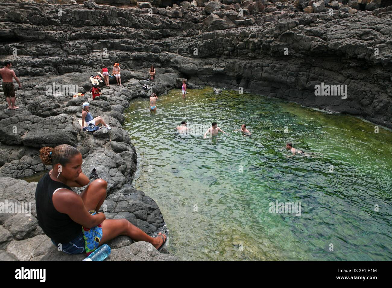 Buracona, the Blue Eye, natural lava pools is a real attraction in Sal ...