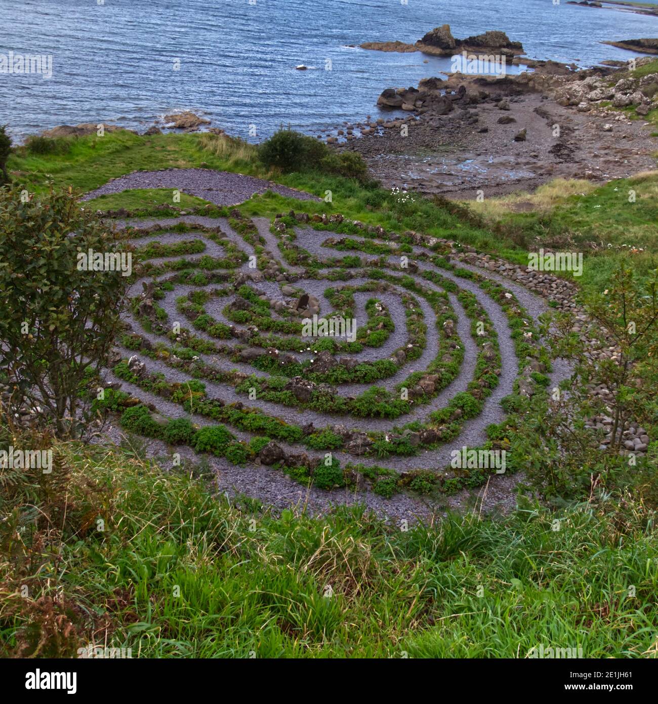 Dunure labyrinth created by locals Andy and Helen Guthrie, Dunure,South ...