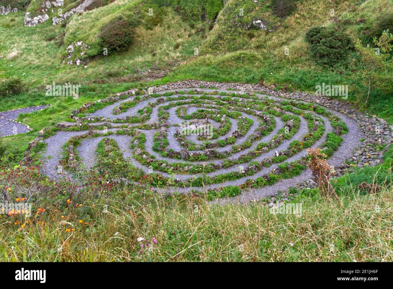 Dunure labyrinth created by locals Andy and Helen Guthrie, Dunure,South ...