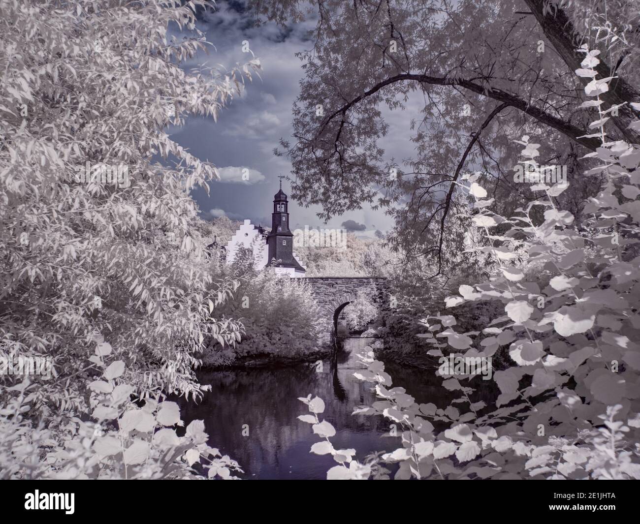 infrared photography - ir photo of landscape with tree under sky with ...