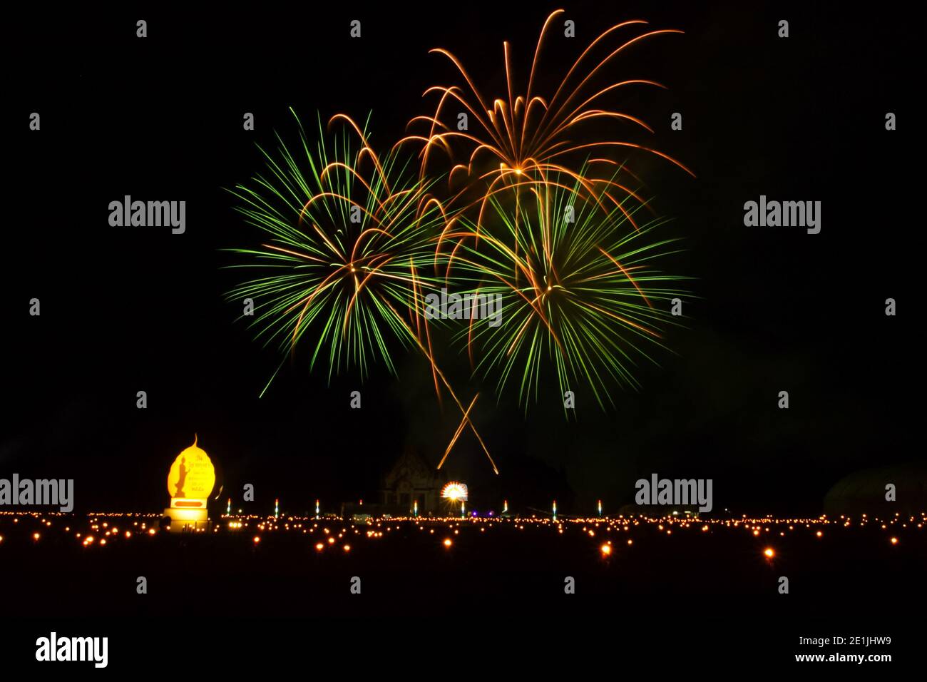 Firework at night time Stock Photo - Alamy