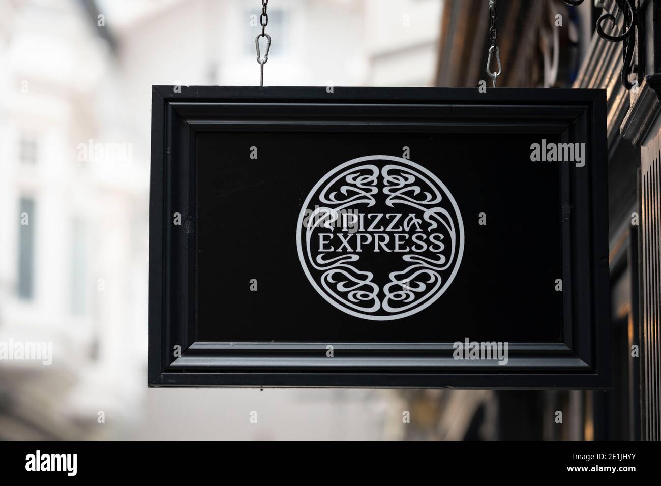 A close-up of a Pizza Express restaurant sign Stock Photo - Alamy