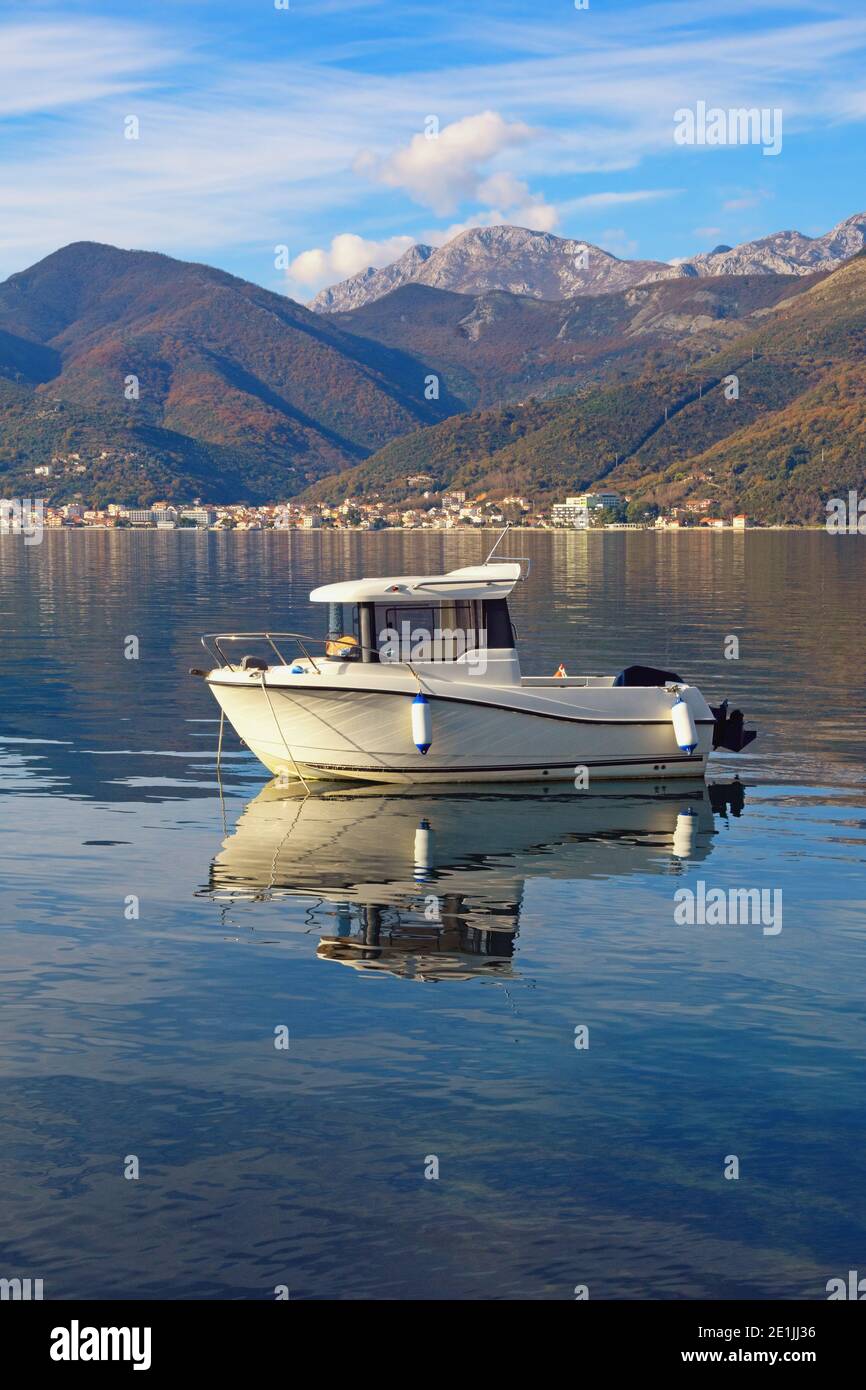 Beautiful winter Mediterranean landscape. Montenegro. View of Kotor Bay ...