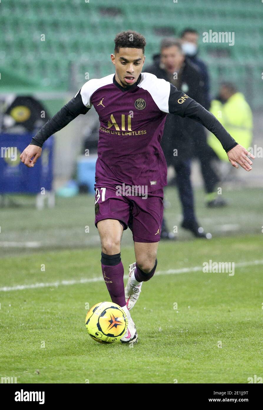 Colin Dagba of PSG during the French championship Ligue 1 football ...