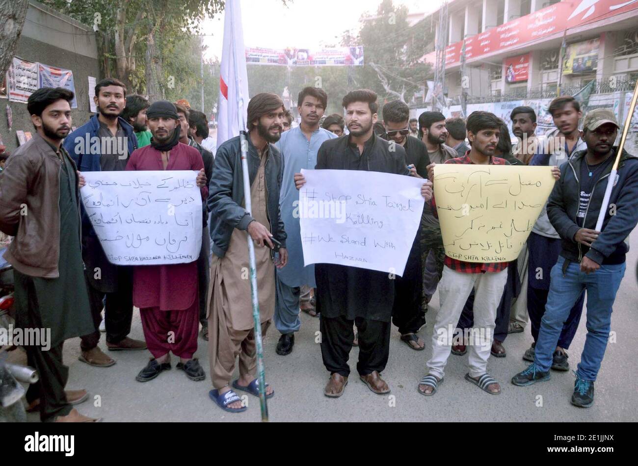Members of Shia Community are holding protest demonstration against ...