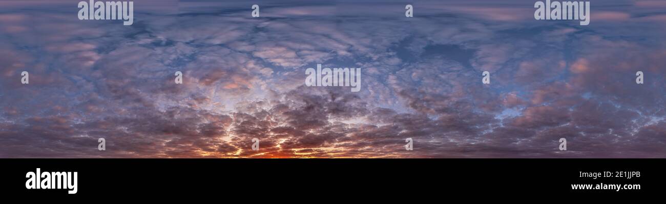 Golden sunset sky panorama Seamless spherical equirectangular 360 ...