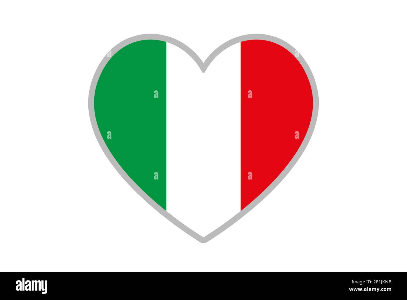 Italian flag in the shape of a heart. Travel italian love heart icon ...