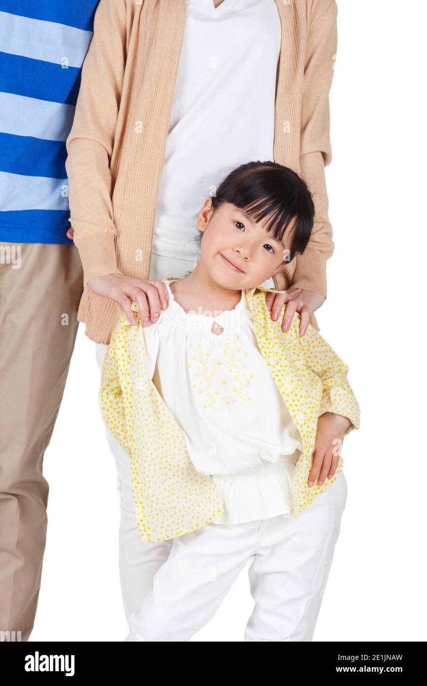 Portrait of a happy family with one child high quality photo Stock ...