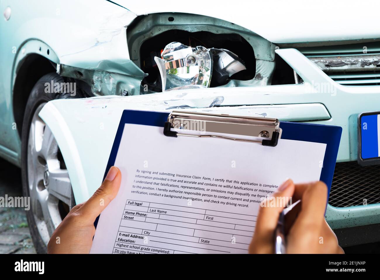 African American Car Insurance Agent Filling Accident Claim Stock Photo ...