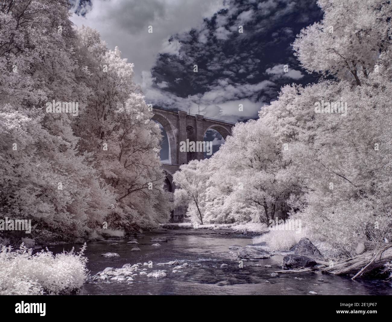 infrared photography - ir photo of landscape with tree under sky with ...