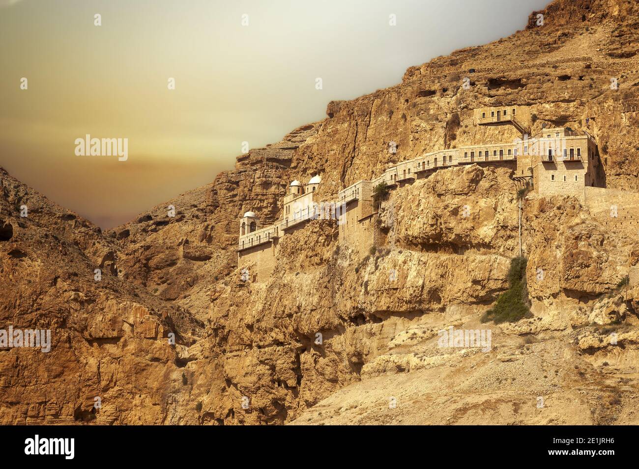 The mount of the temptation of Jesus in Jericho Stock Photo - Alamy