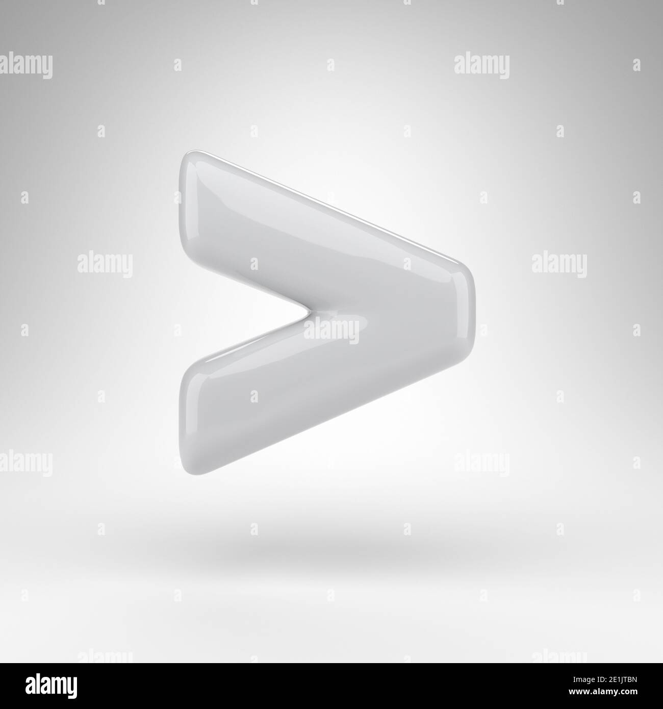 More than symbol on white background. White plastic 3D rendered sign ...