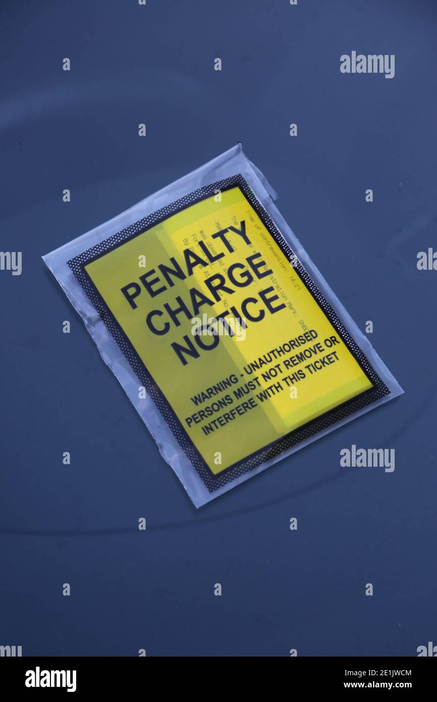 Penalty charge Parking Ticket on car windscreen Stock Photo - Alamy