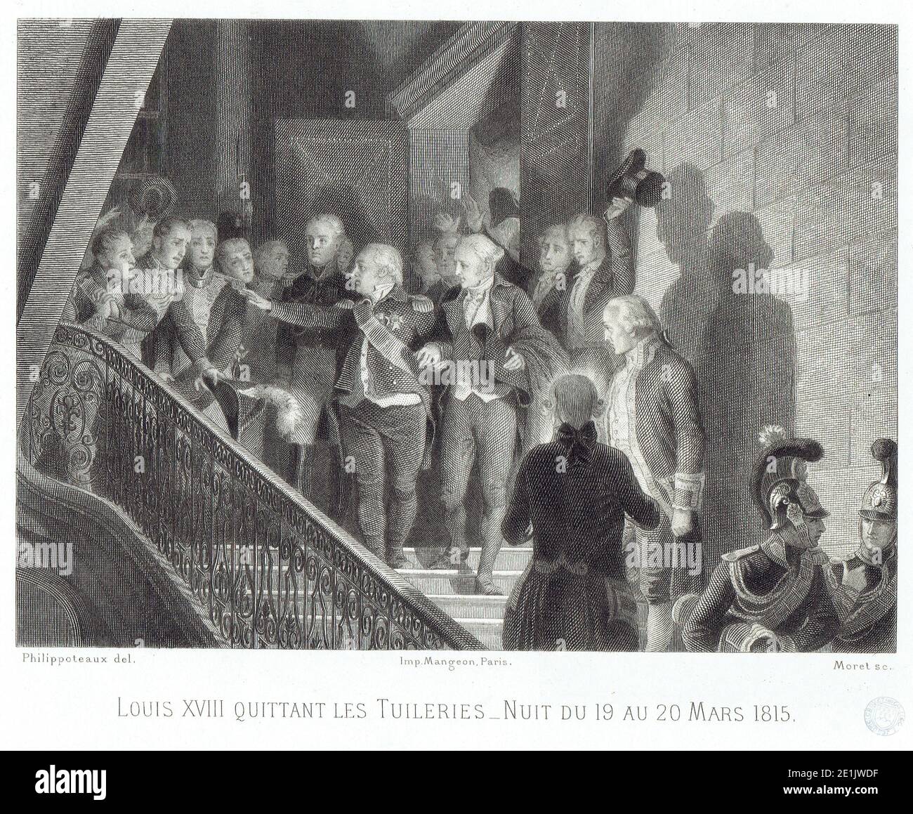 Louis XVIII quittant Paris 20 mars 1815 Stock Photo - Alamy