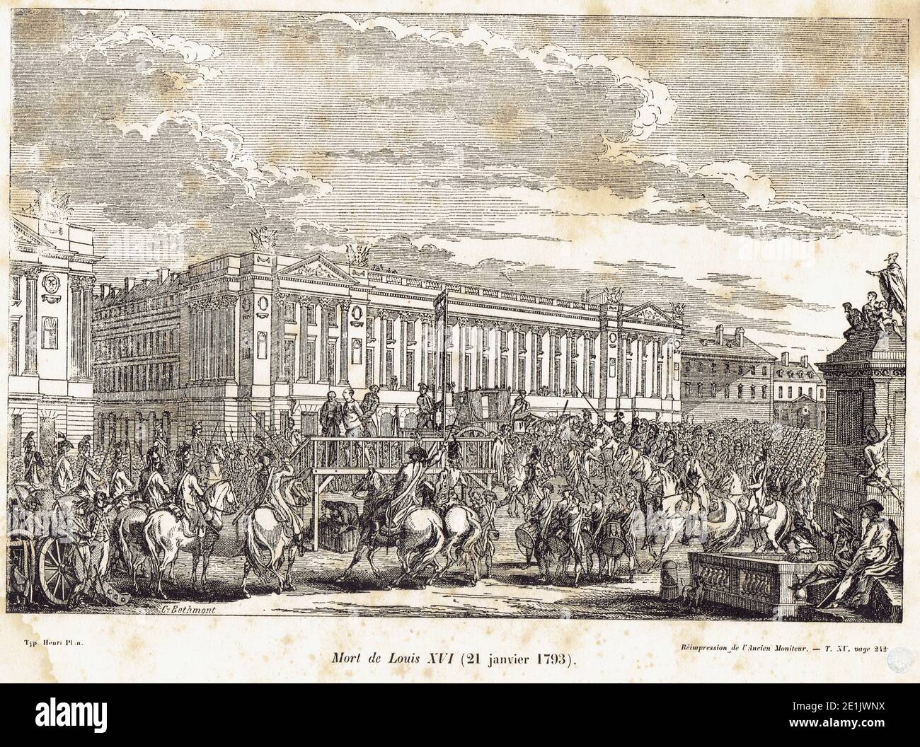 mort de Louis 16 le 21 janvier 1793 Stock Photo - Alamy