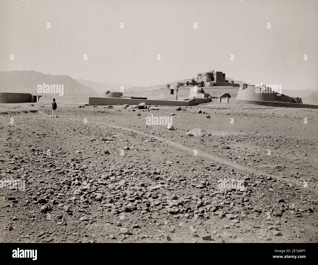 19th century vintage photograph: The Jamrud Fort is located beside Bab ...