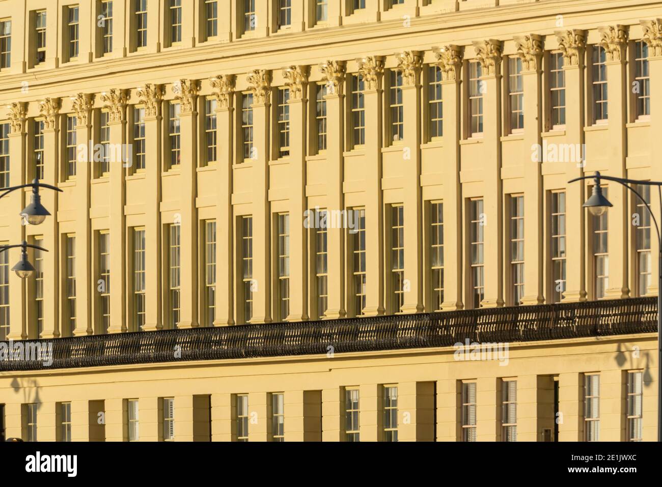 Brighton, January 6th 2021: Regency architecture in the Brunswick ward ...