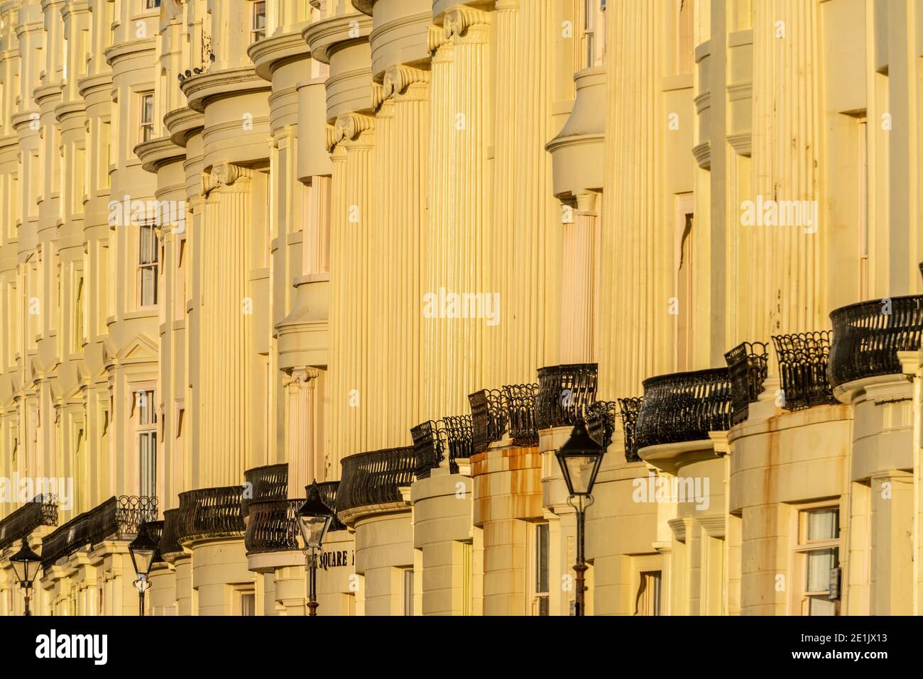 Brighton, January 6th 2021: Regency architecture in the Brunswick ward ...