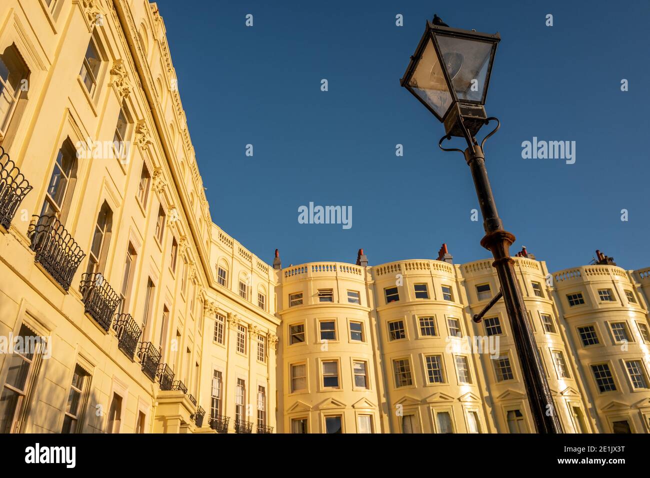 Brighton, January 6th 2021: Regency architecture in the Brunswick ward ...