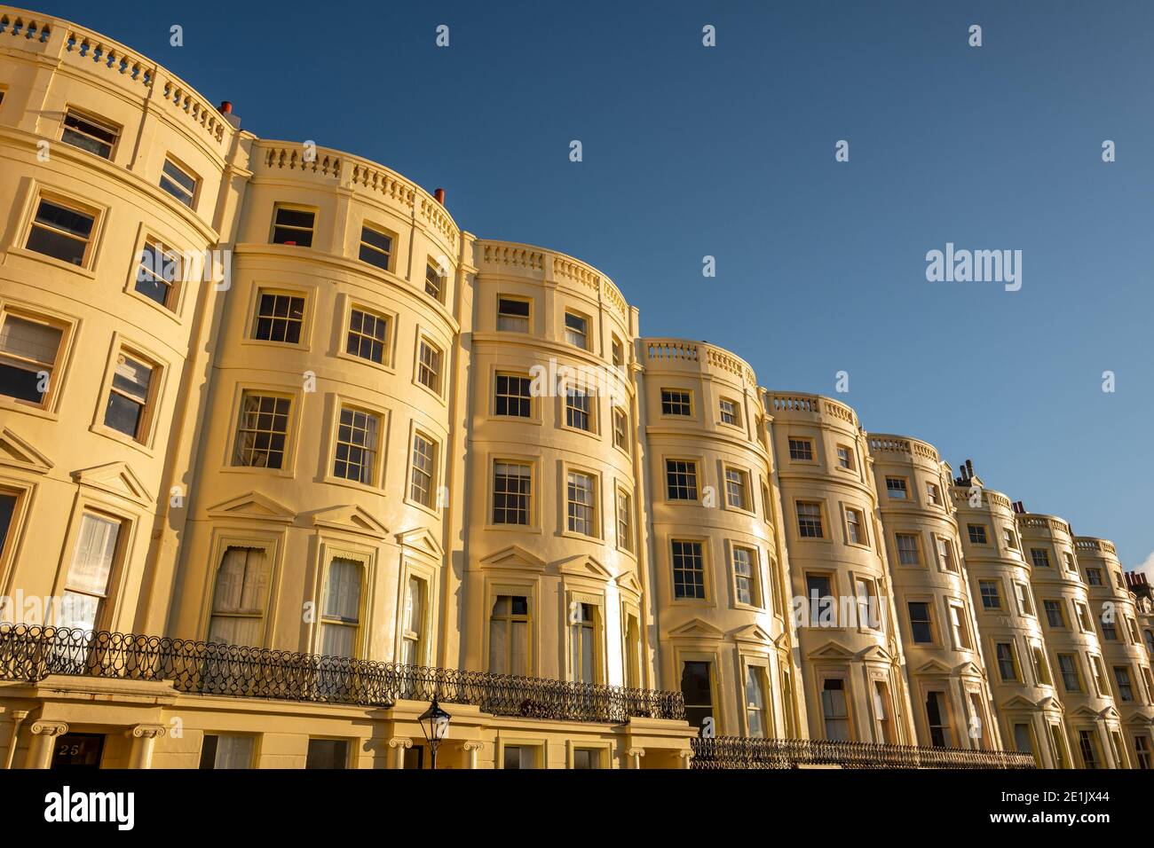 Brighton, January 6th 2021: Regency architecture in the Brunswick ward ...