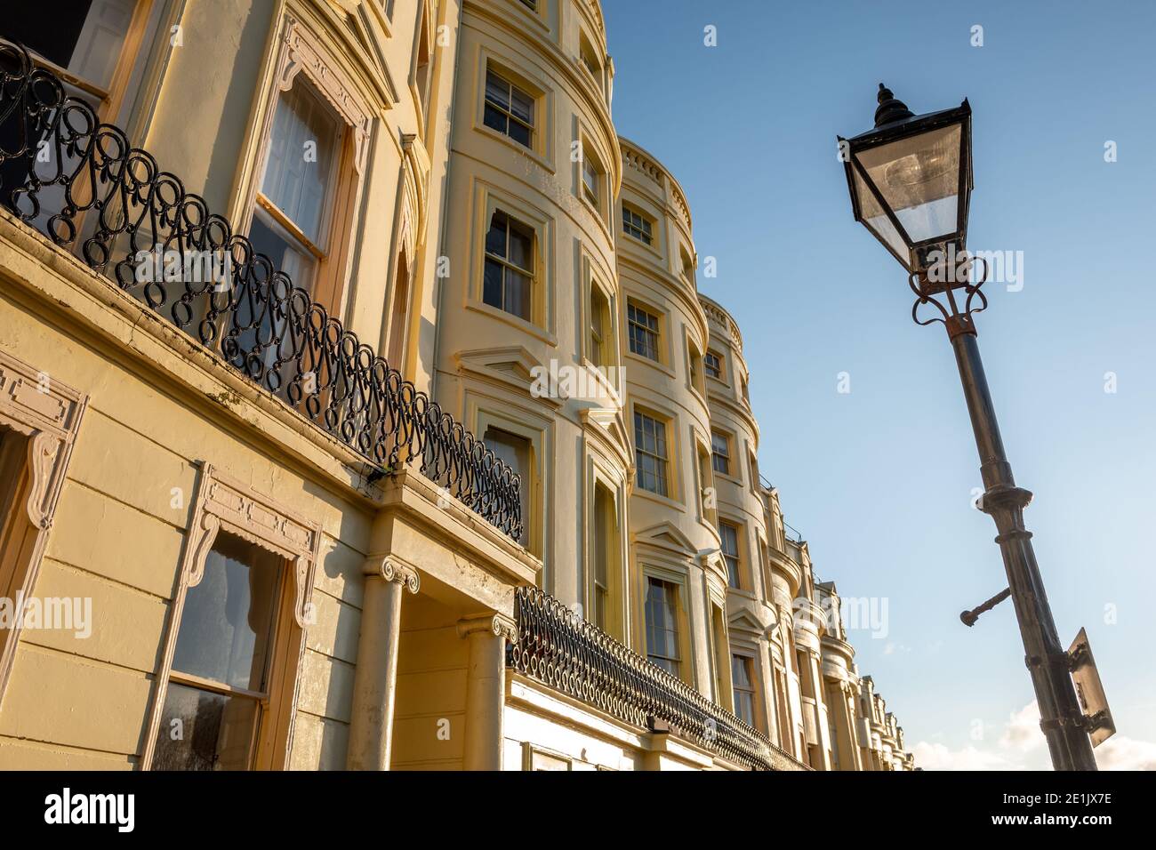 Brighton, January 6th 2021: Regency architecture in the Brunswick ward ...