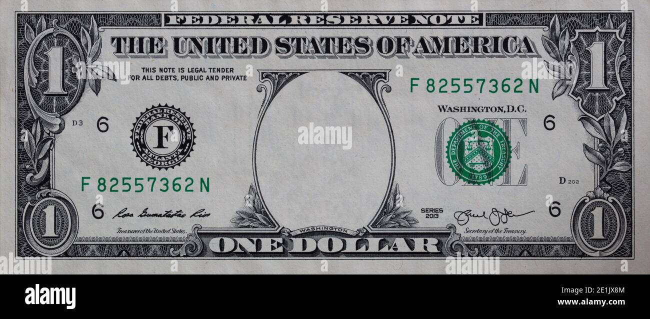 U.S. 1 dollar border with empty middle area for design purpose Stock ...