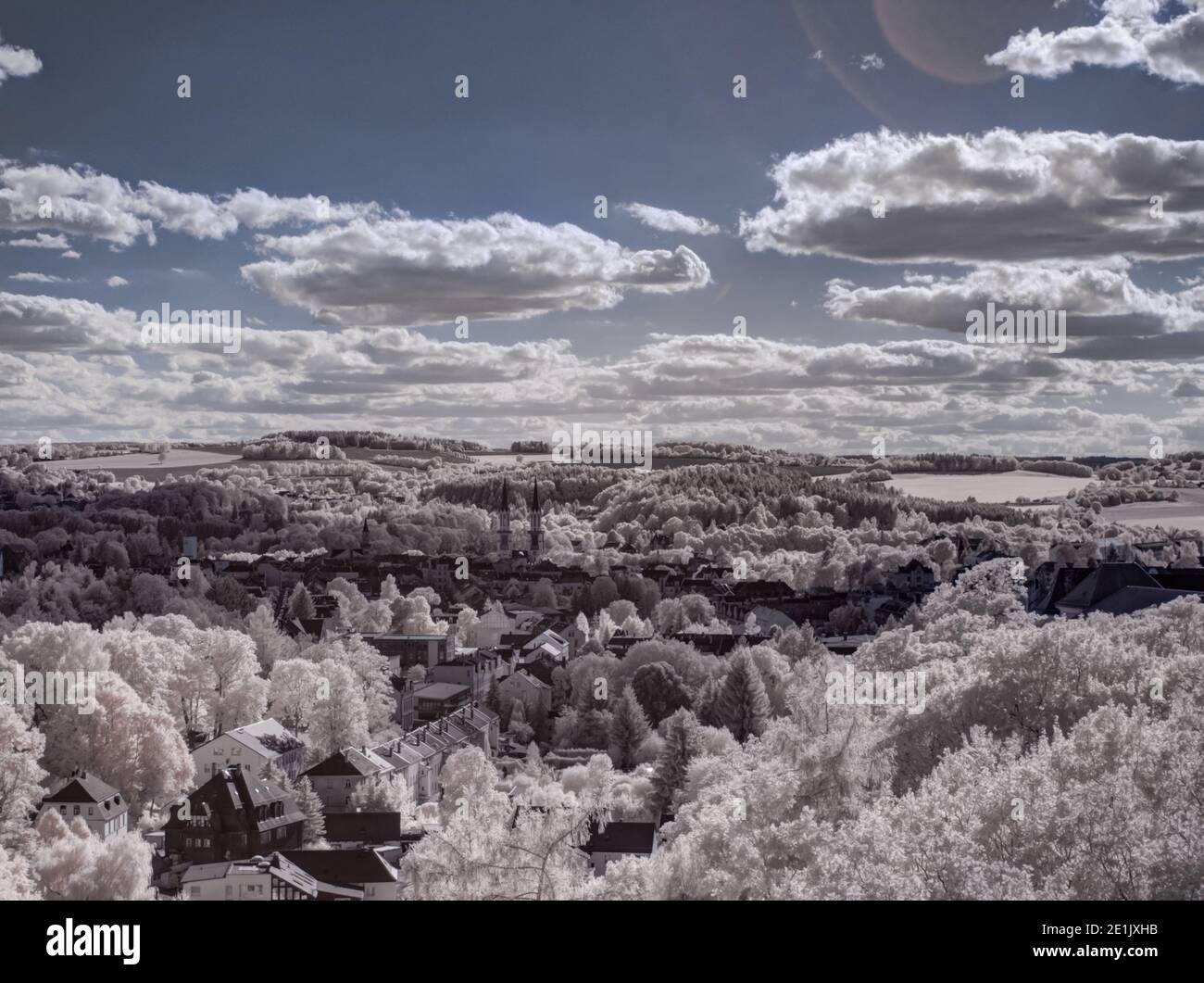 infrared photography - ir photo of landscape with tree under sky with ...