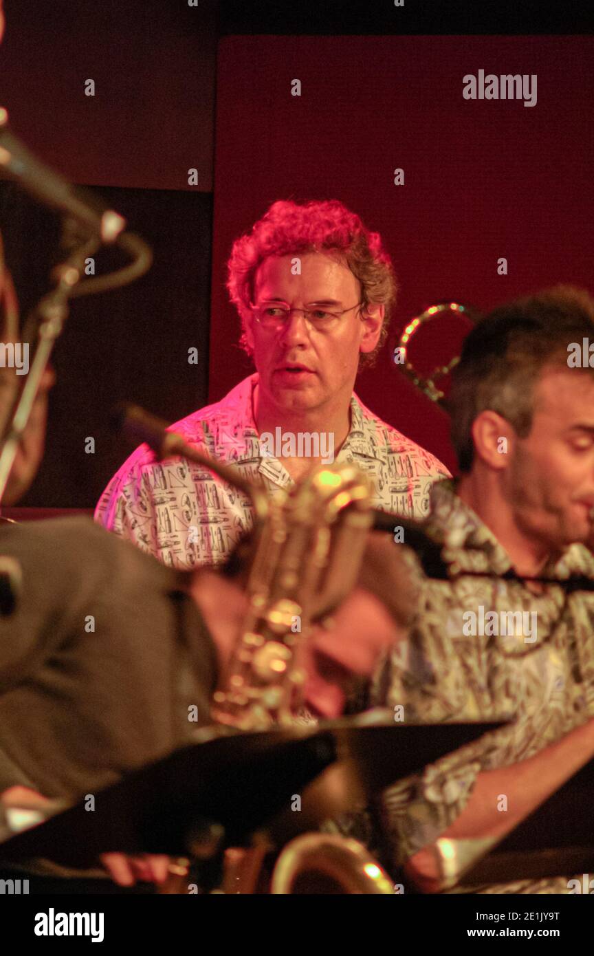 British Drummer Bill Bruford and his band Earthworks II playing with ...