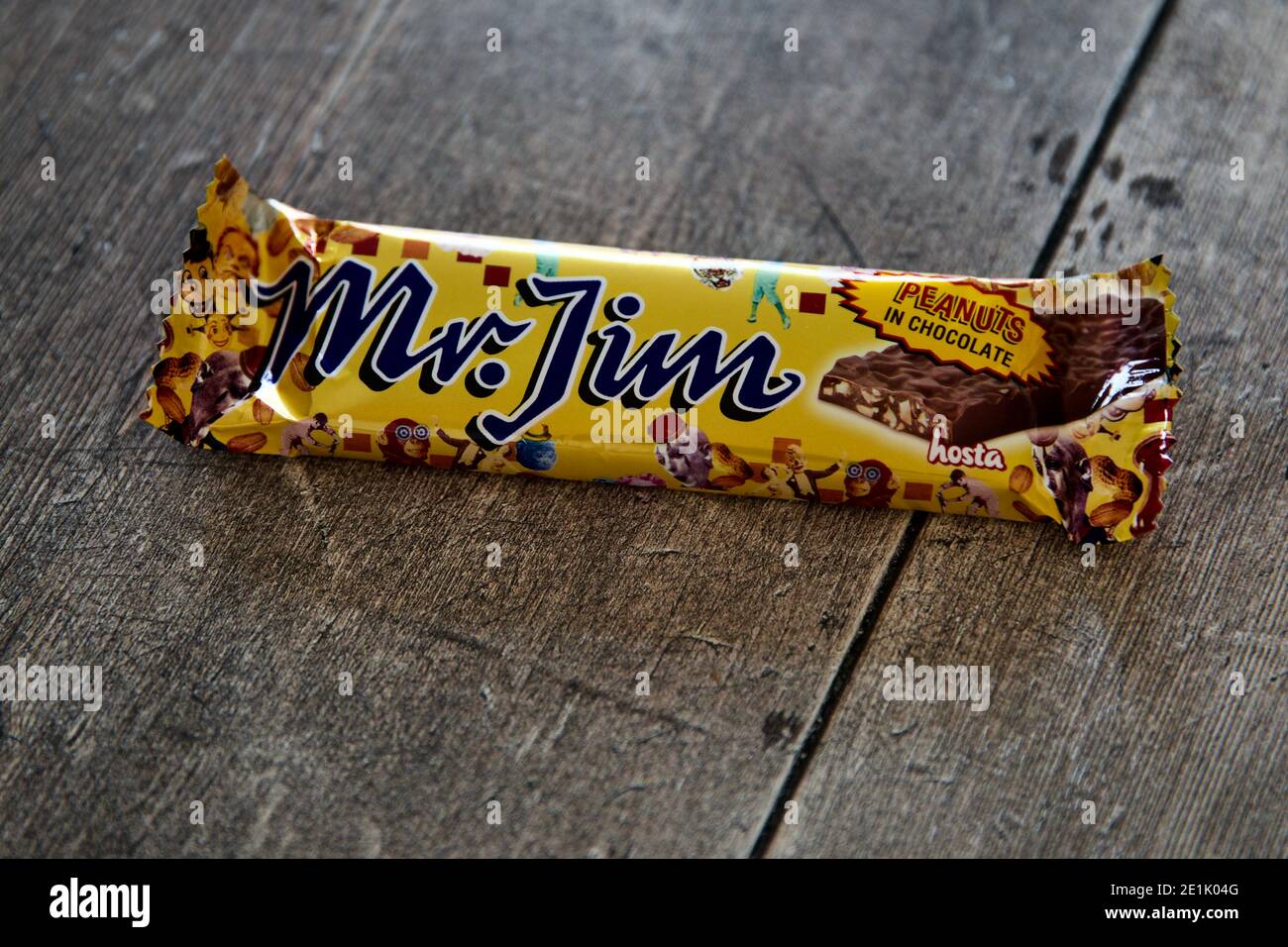 Mr Jim Peanut & Chocolate Bar Stock Photo - Alamy