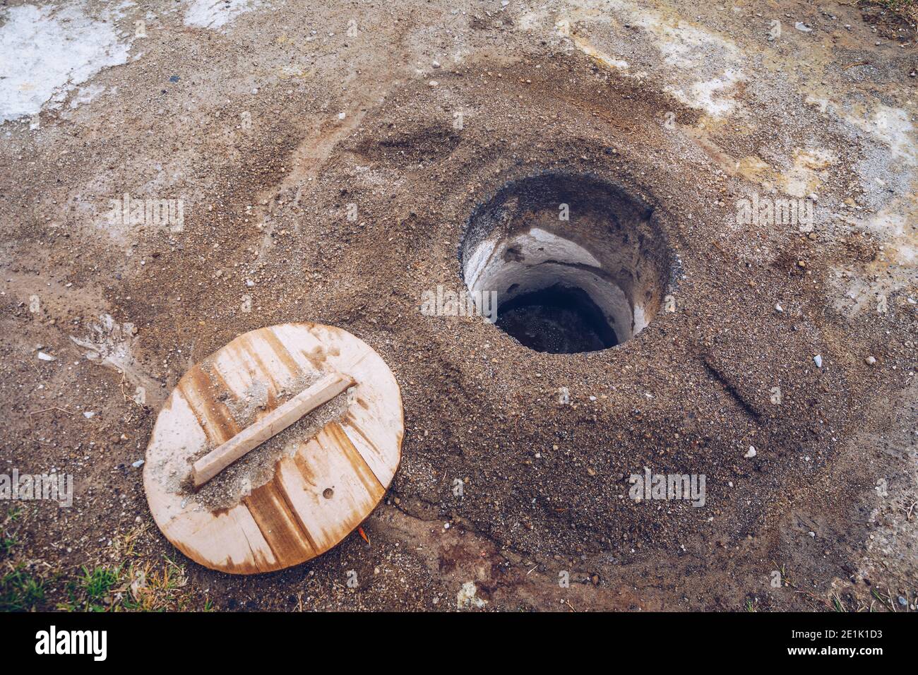 Cooking of Cozido Das Furnas meal, Sao Miguel, Azores. Hole in the ...