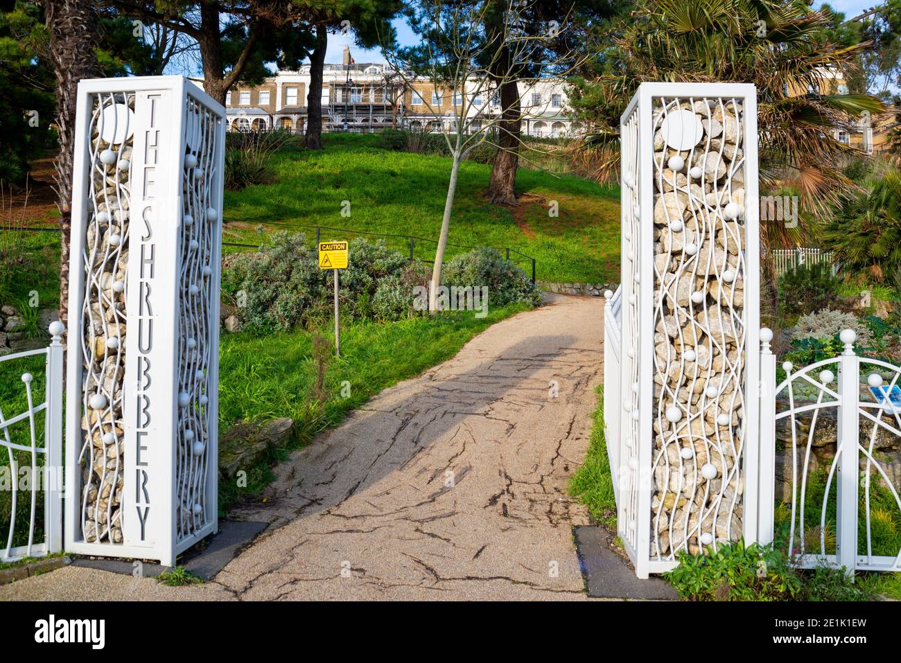 Entrance to The Shrubbery at the bottom of the Cliff Gardens in ...