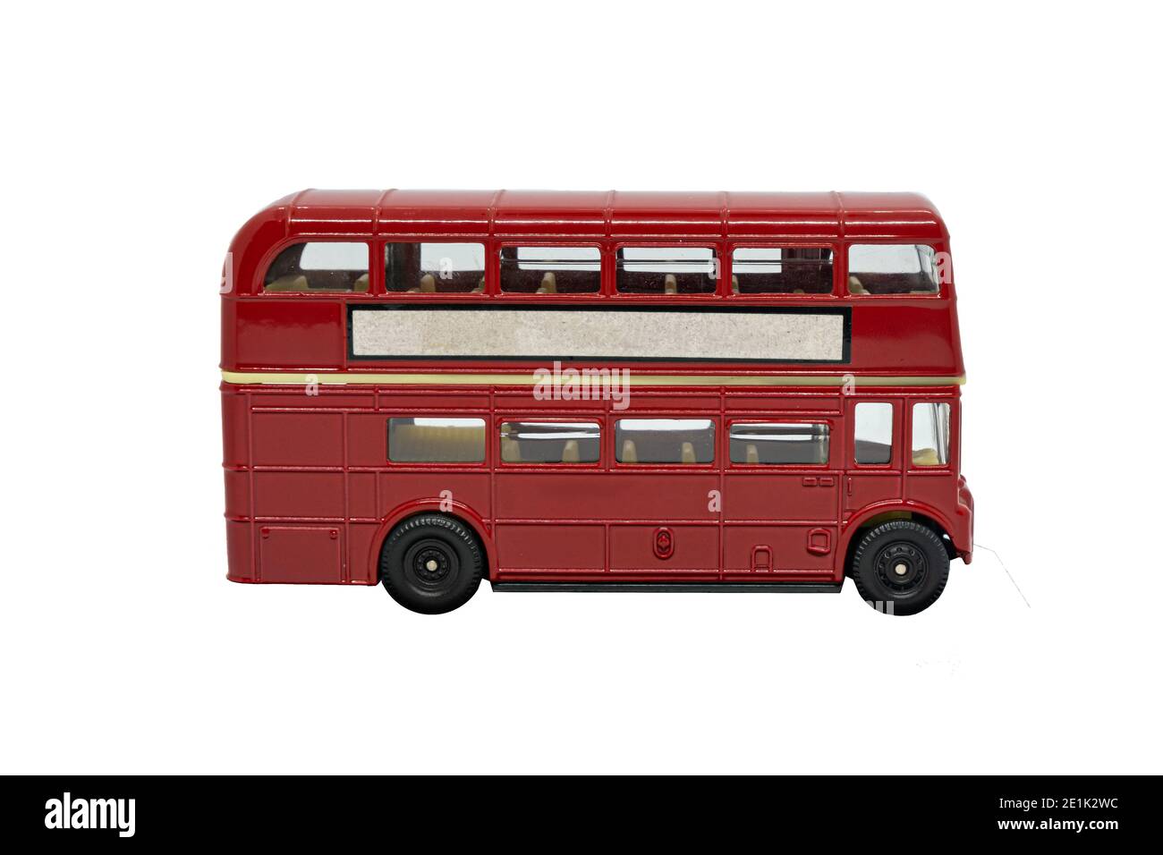 famous red traditional London bus isolated over white Stock Photo - Alamy