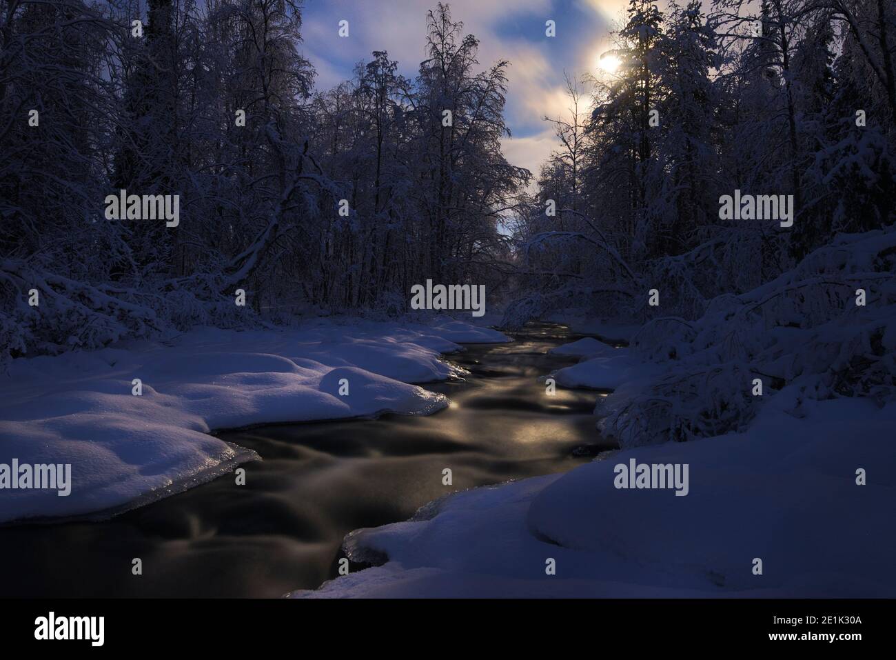 Moonlit river hi-res stock photography and images - Alamy