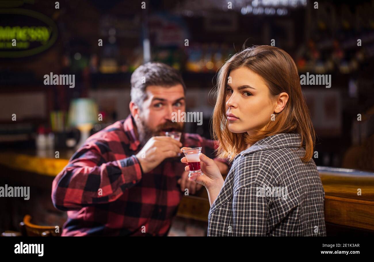 Young woman has problems with alcohol. Female male alcoholism. Woman ...