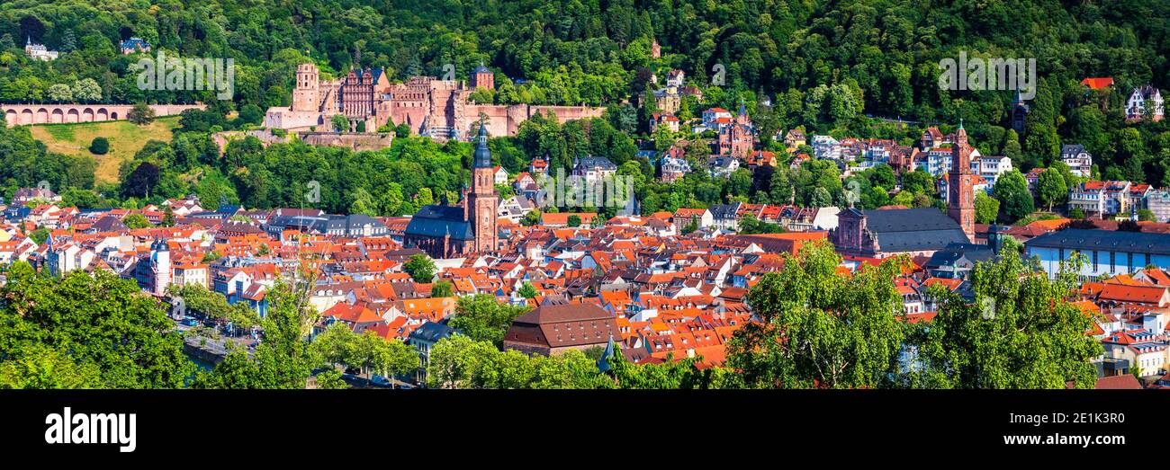 Heidelberg skyline aerial view from above. Heidelberg skyline aerial ...