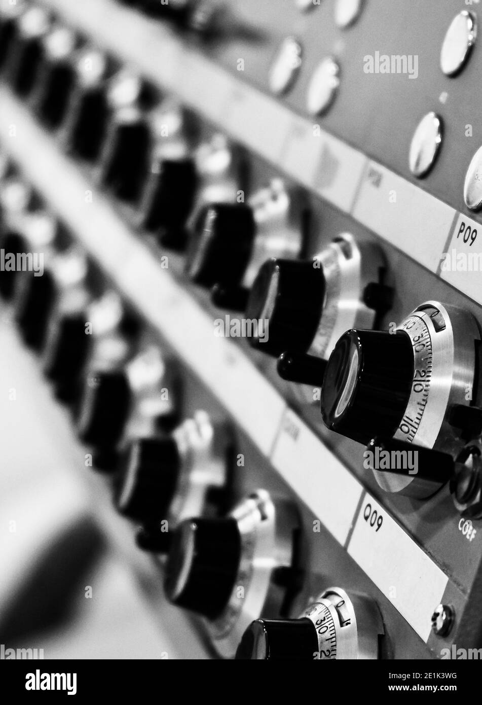 Vintage electronic machine control panel Stock Photo - Alamy