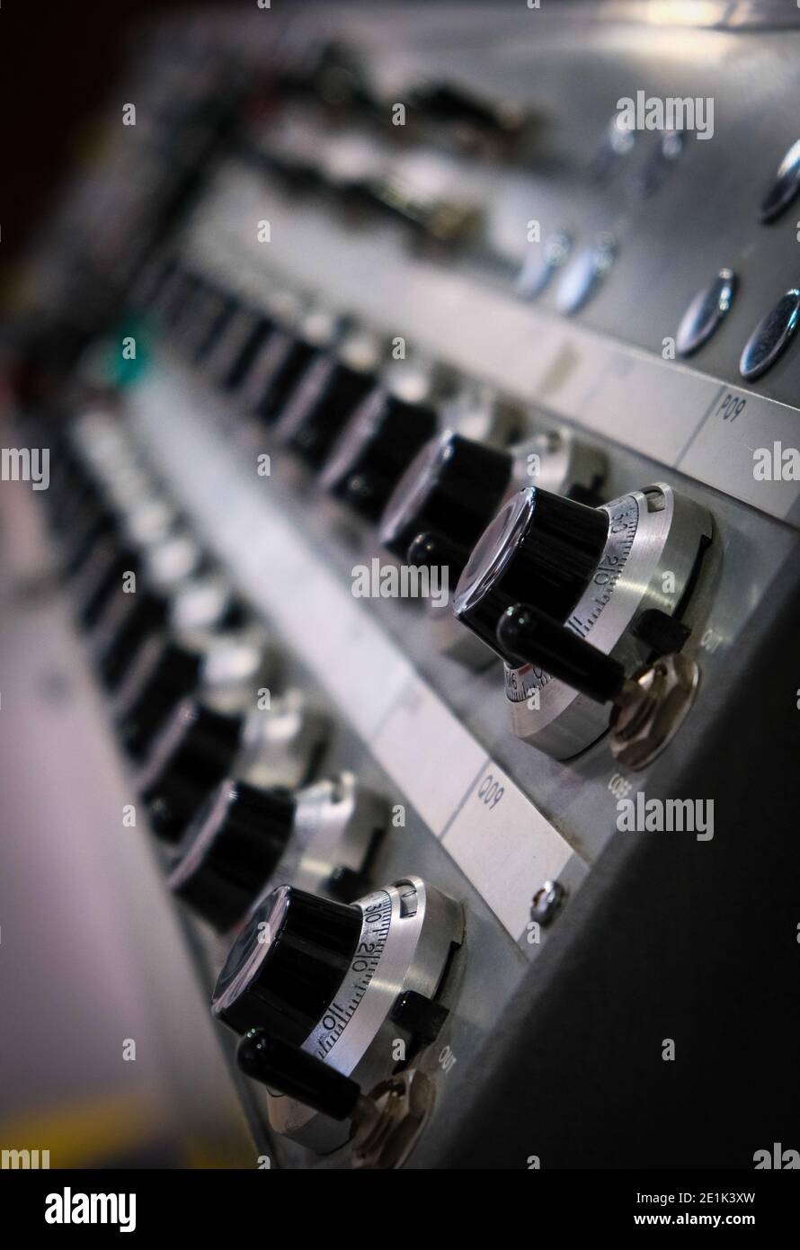 Vintage electronic machine control panel Stock Photo - Alamy