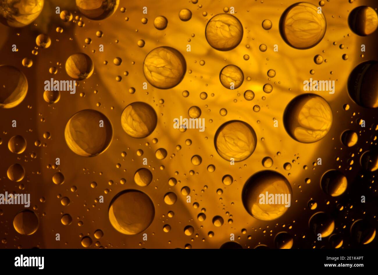 Orange fruit through drops on glass Stock Photo - Alamy