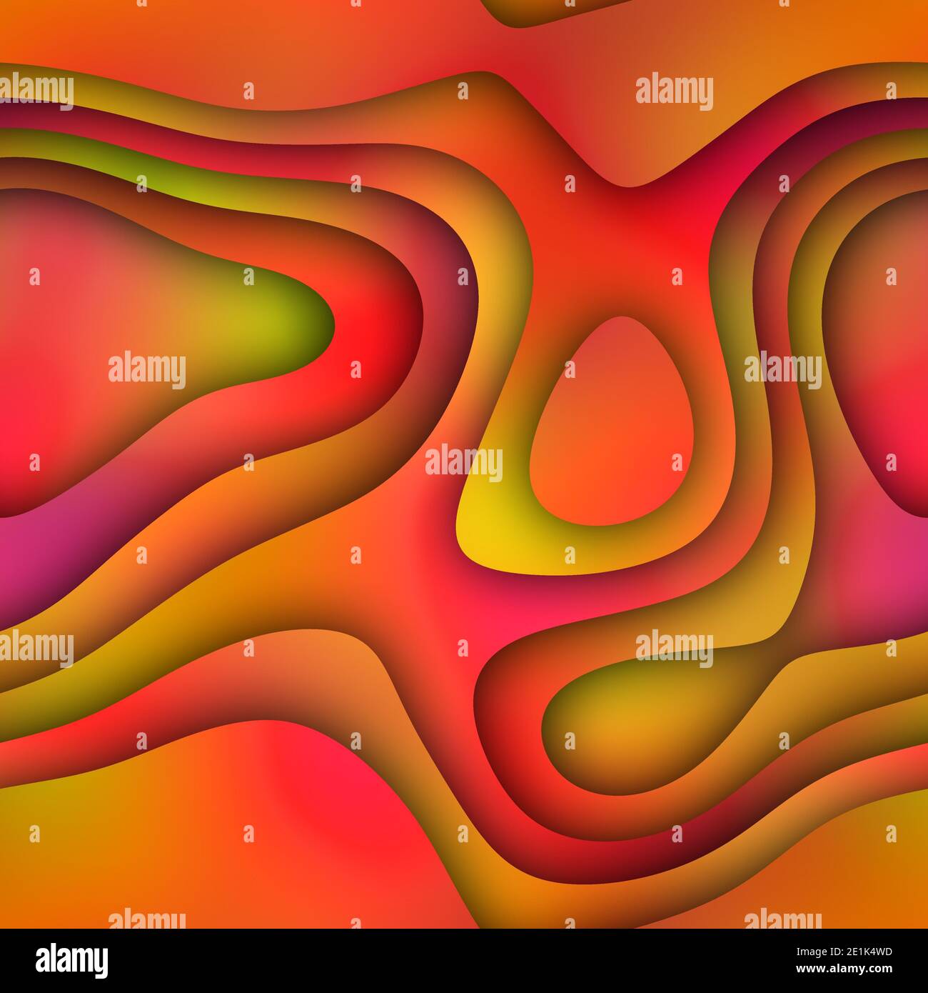 Seamless floating curved cut out paper vivid color Stock Photo - Alamy