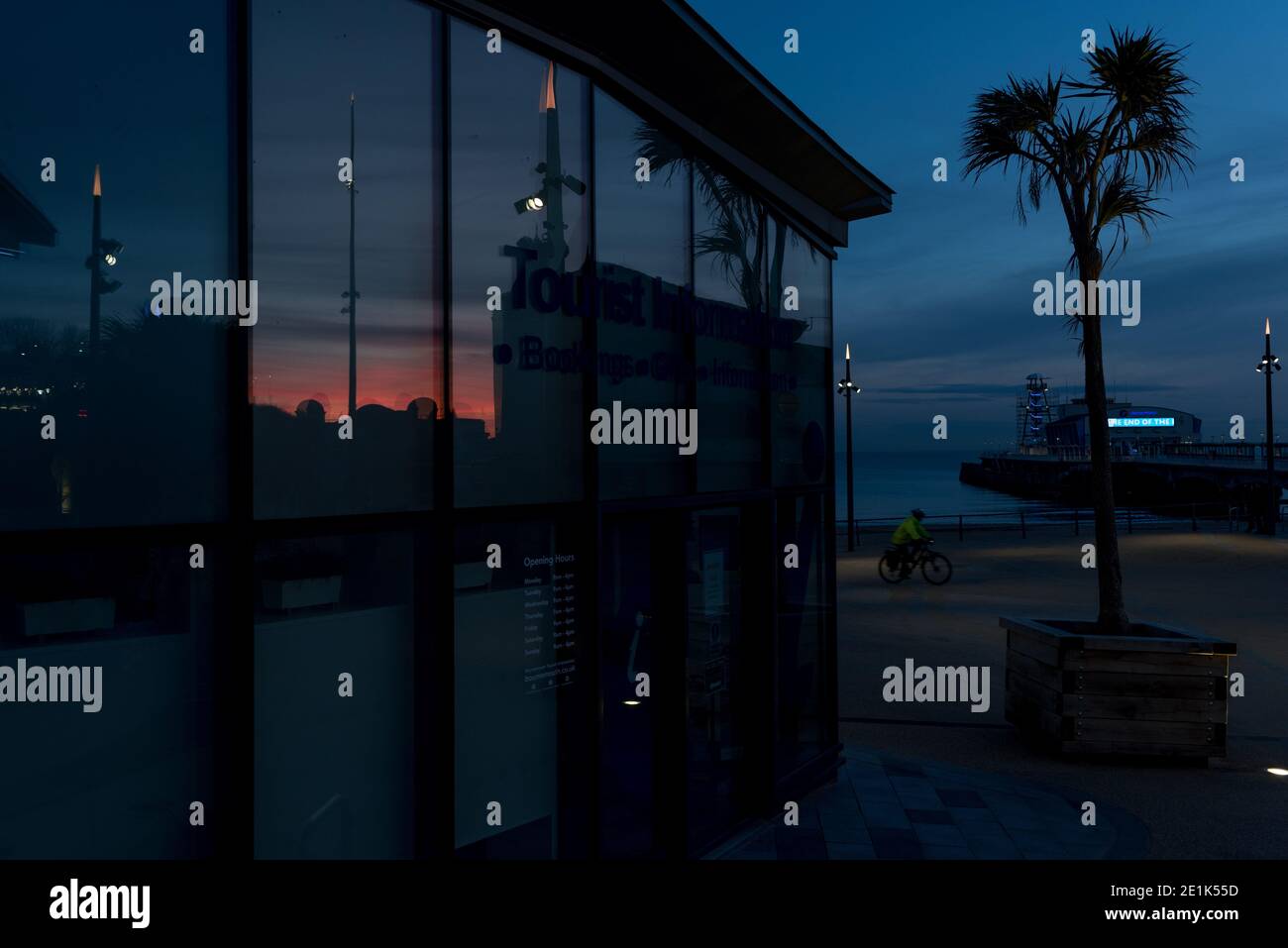 Bournemouth at sunset by the pier Stock Photo - Alamy
