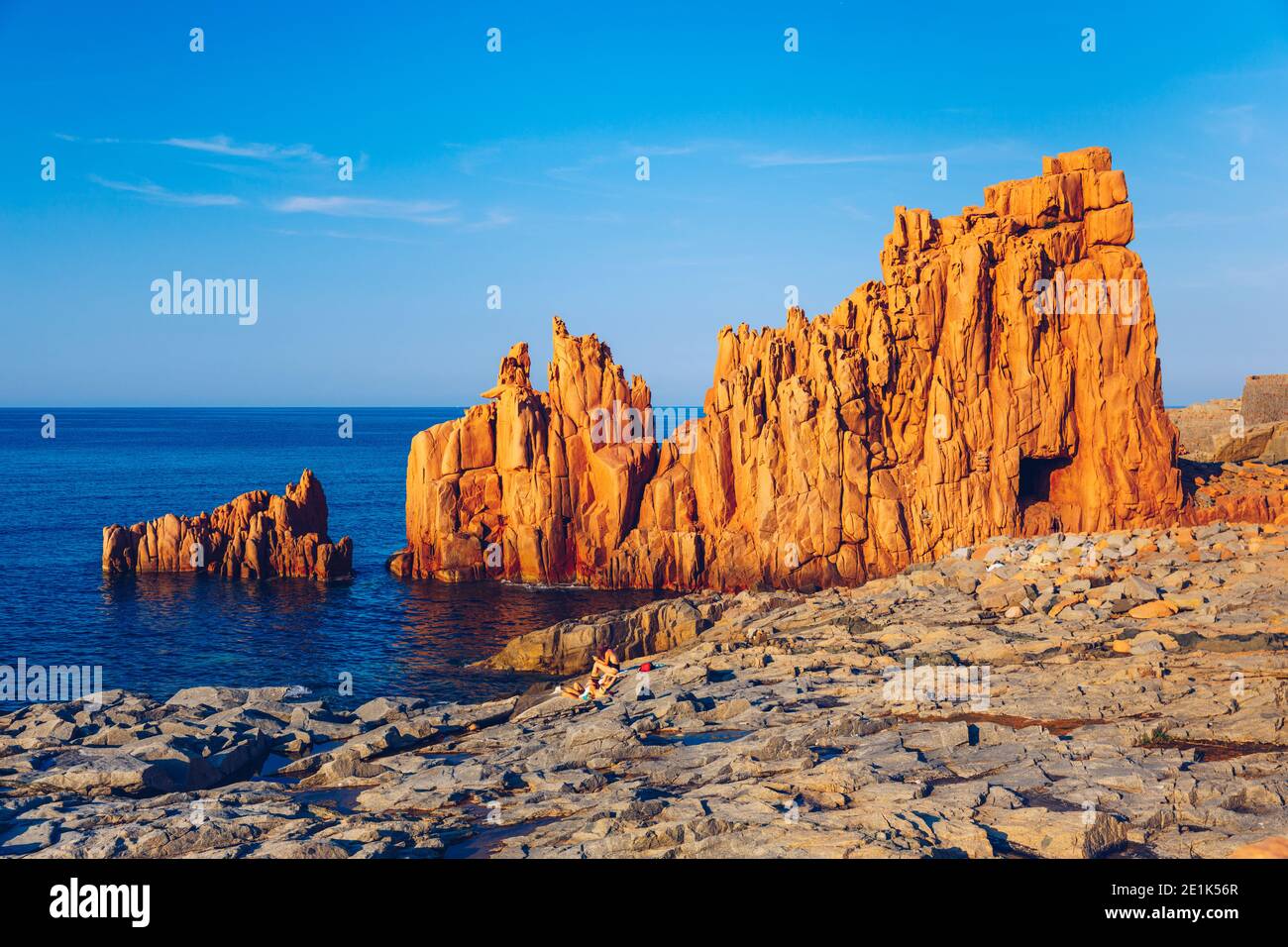 Red Rocks (called "Rocce Rosse") of Arbatax, Sardinia, Italy. Arbatax ...