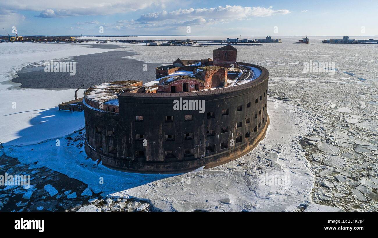 A plague fort in winter, a view from above on an ancient fort Stock ...