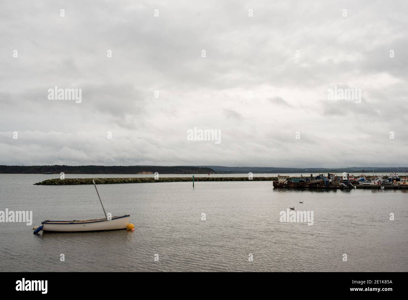 Poole harbour coastal route estuary Stock Photo - Alamy